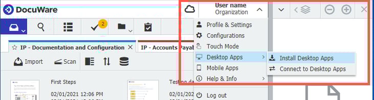 What are DocuWare Desktop Apps and how do I install them?